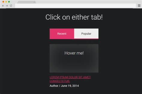 Image result for Modern CSS Tab