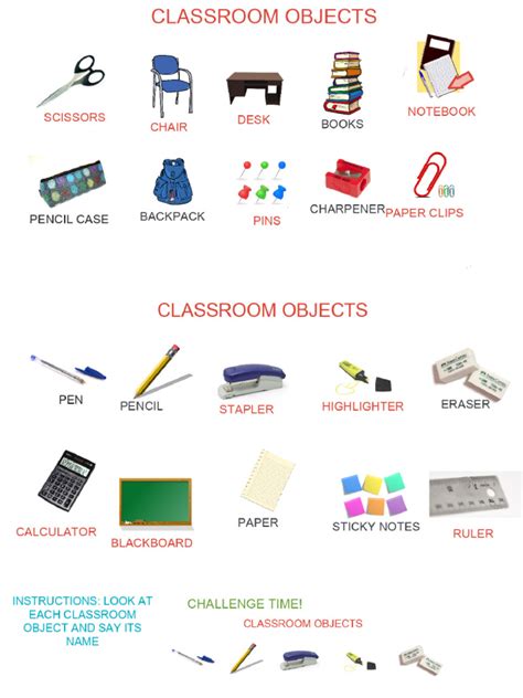 Image result for Classroom Objects