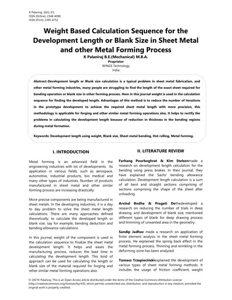 Image result for Blank Size Calculation Formula