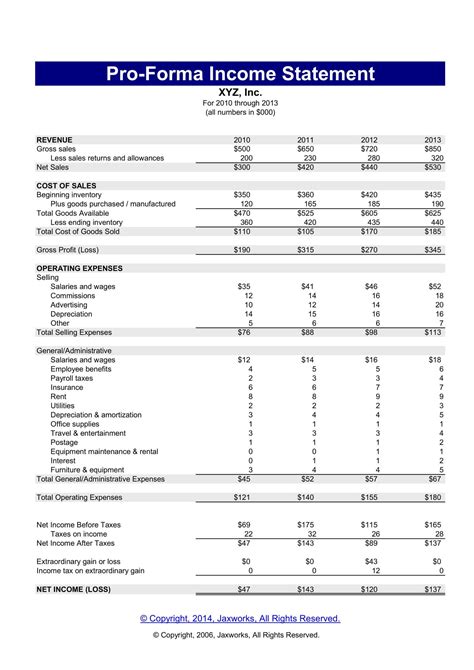 Image result for Free Income Statement Example