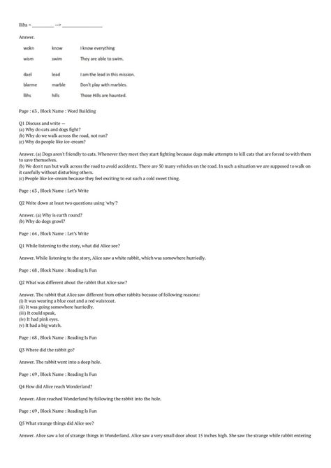 Image result for Class 4th English Question. Answer