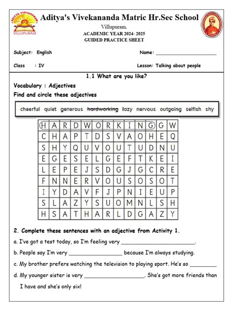 Image result for 4th Class English 1st Lesson