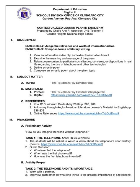 Image result for Context Setting for a Lesson Plan