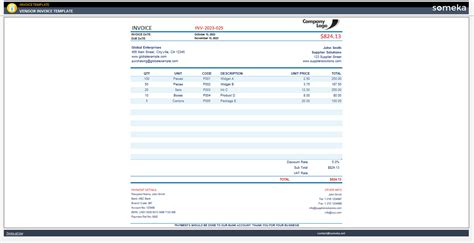 Image result for Vendor Invoice Example
