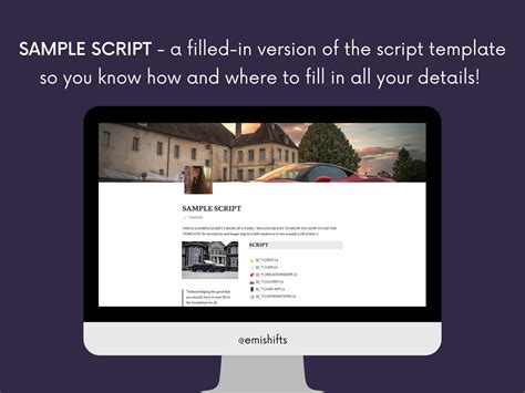Image result for Notion Script Template
