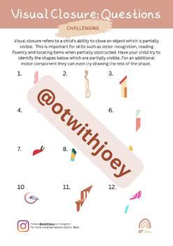 Image result for Visual Closure Writing Task