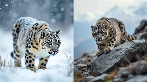 Image result for Snow Leopard vs Normal Leopard