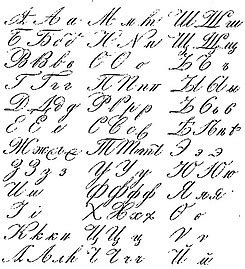 Image result for Expamples of Russian Cursive