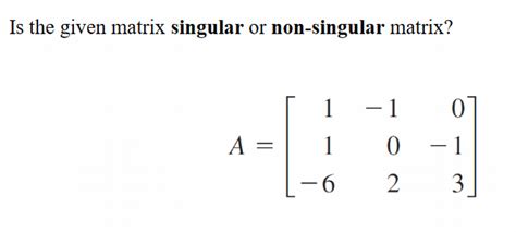 Image result for Example Non Singular Matrix