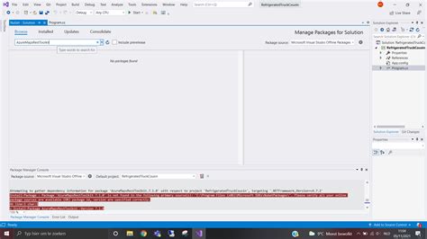 Image result for Visual Studio Package Manager Error