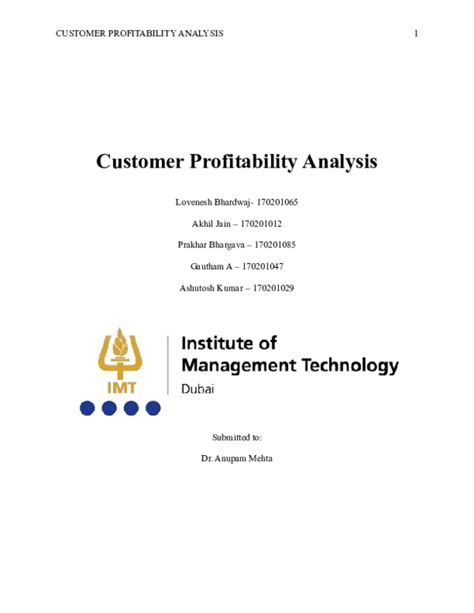 Image result for Customer Profiling and Profitability Analysis
