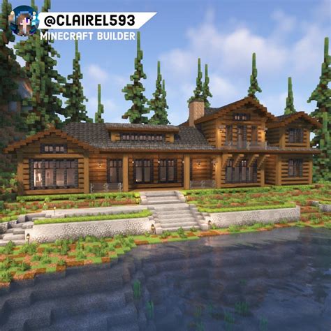 Image result for Minecraft Cabin House Tutorial