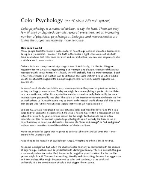 Image result for Research Paper Example On If Color Affects Memory