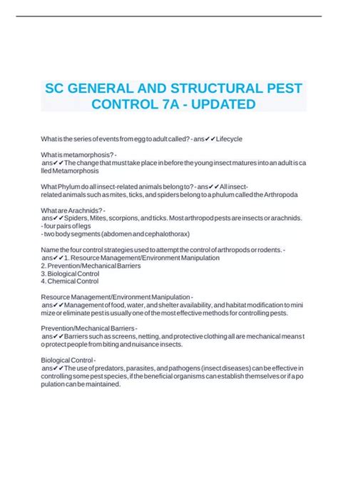Image result for Structural Pest Control Test