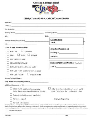 Image result for ATM Card Form