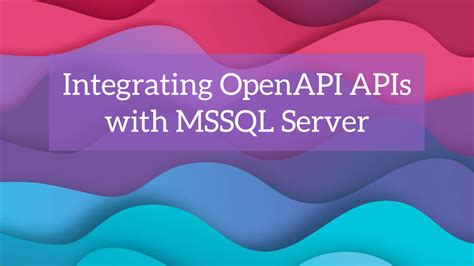 Image result for Code APIs to SQL Server