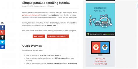 Image result for JavaScript Parallax Scrolling Tutorial