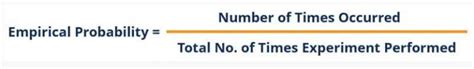 Image result for Empirical Probability Formula