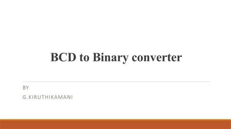 Image result for Convert Binary to Bcd Code
