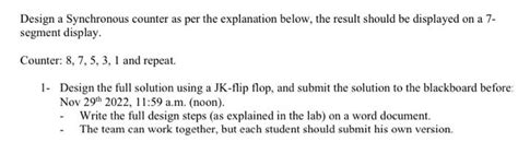 Image result for Design the Synchronous Counter for the Modulus of Seven