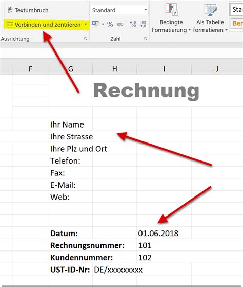 Image result for Excel Rechnung Tutorial