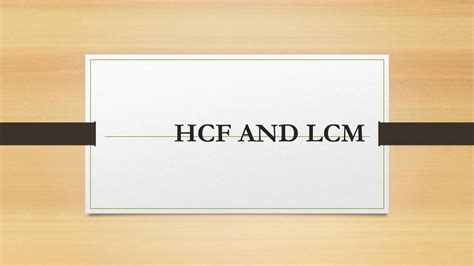 Image result for HCF and LCM Examples