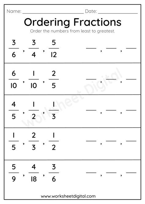Image result for Ordering Fractions Using Number Line