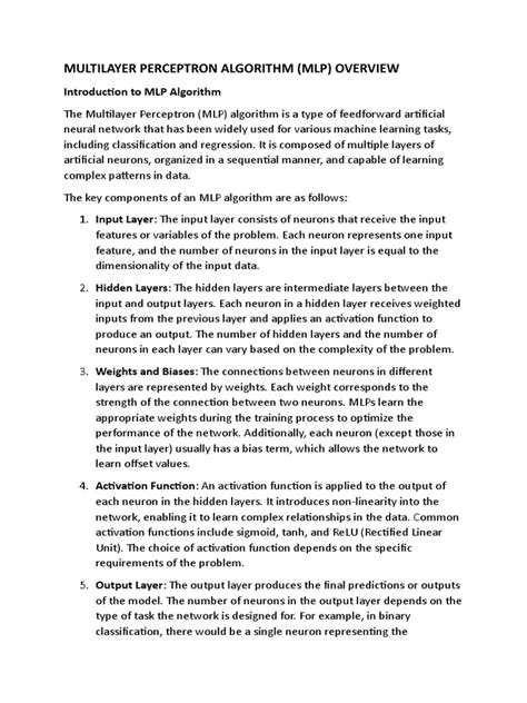 Image result for Multilayer Perceptron Algorithm Model