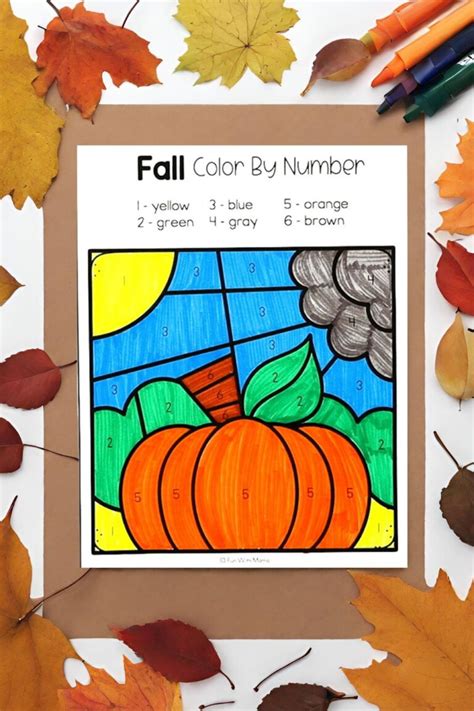 Image result for Fall Color by Number Free Printable