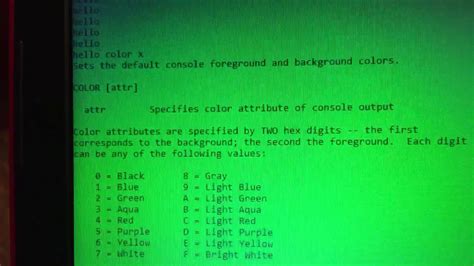 Image result for Cmd Color Codes