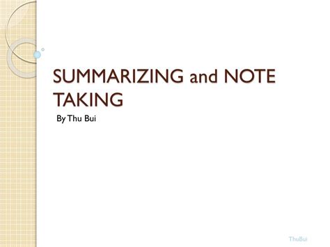 Image result for Summarizing and Note Taking