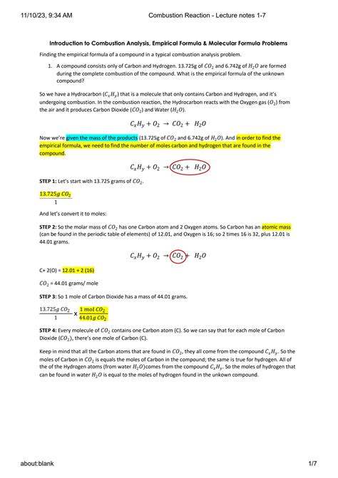 Image result for Combustion Formula