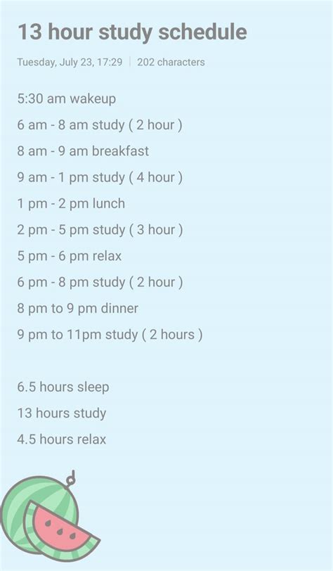 Image result for Student Study Schedule