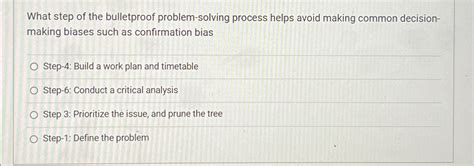 Image result for Bulletproof Problem Solving Logic Tree