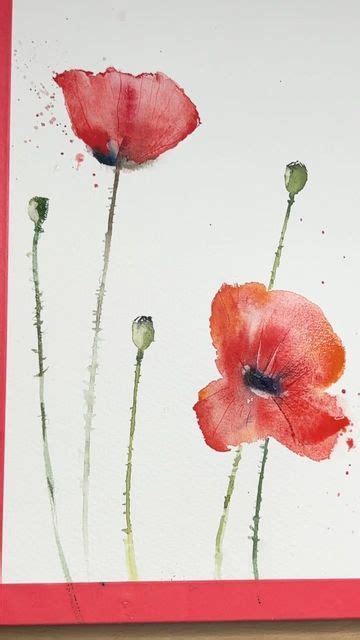Image result for Watercolour Poppies Tutorial