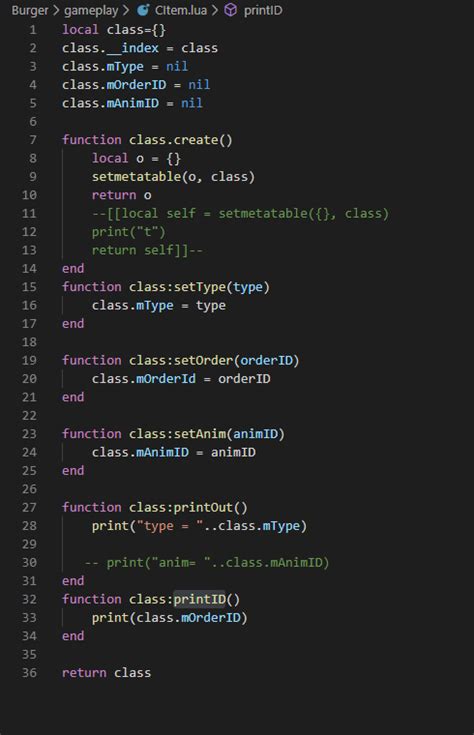 Image result for Lua Class Example