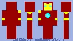 Image result for Iron Man Minecraft Java Skin