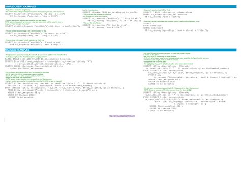 Image result for Postgres Cheat Sheet