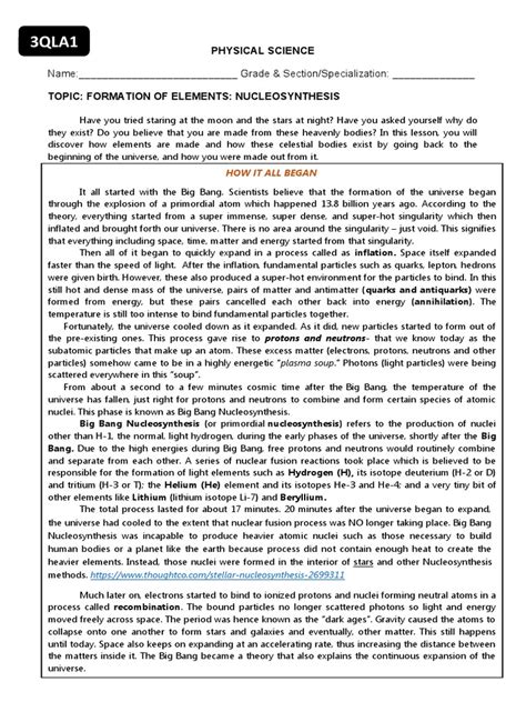 Image result for Formation of Elements