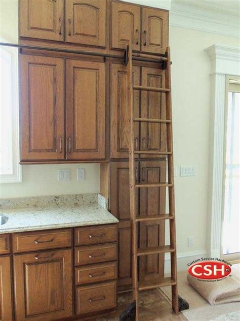 Image result for Log Library Ladder for Kitchen