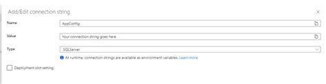 Image result for appSettings Azure Connection Strings
