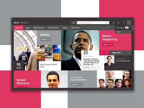 Intranet Design by Raza Khan on Dribbble