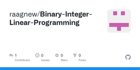 Image result for Binary Linear Programming