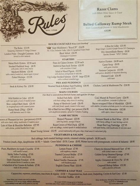 Image result for Rules Menu