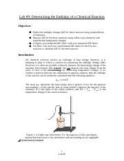 Image result for Enthalpy Change Lab