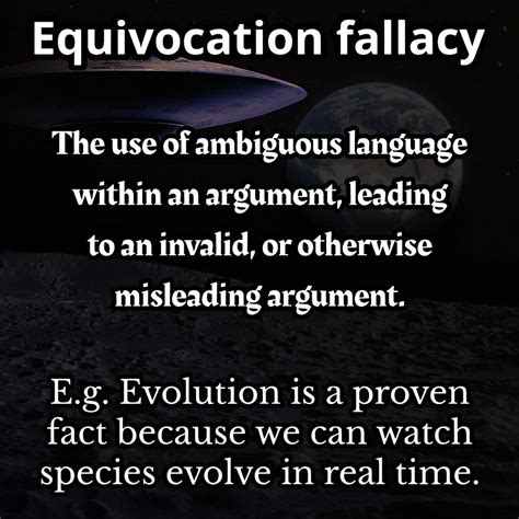 Image result for Equvocation Fallacy Example