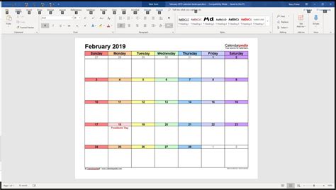 Image result for Editable Excel Calendar Templates for Word
