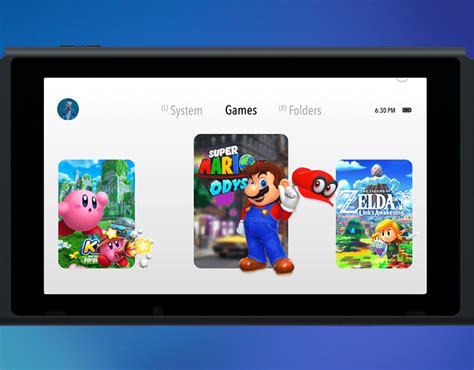 Image result for Nintendo Switch UI