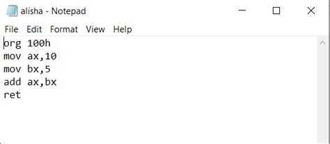 Image result for How to Open a File in DOSBox Using NASM
