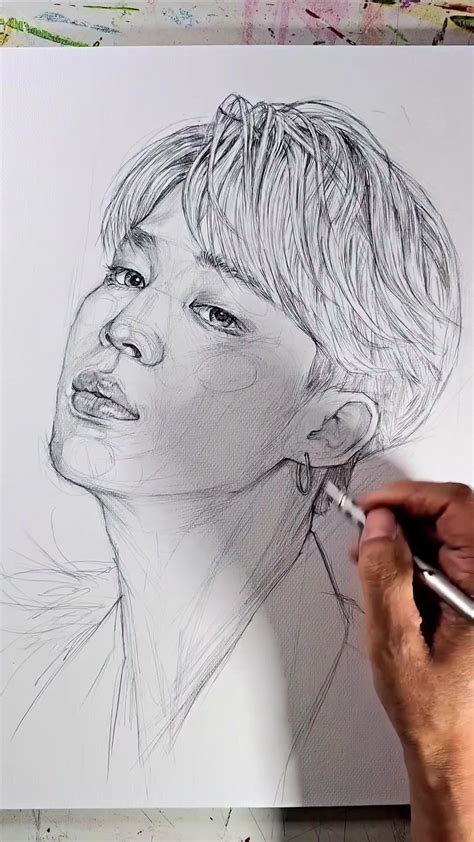 Image result for Jimin Drawing Tutorial